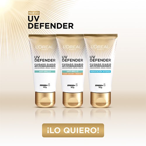Crema facial hidratante FPS 50+ UV Defender | L'Oréal Paris